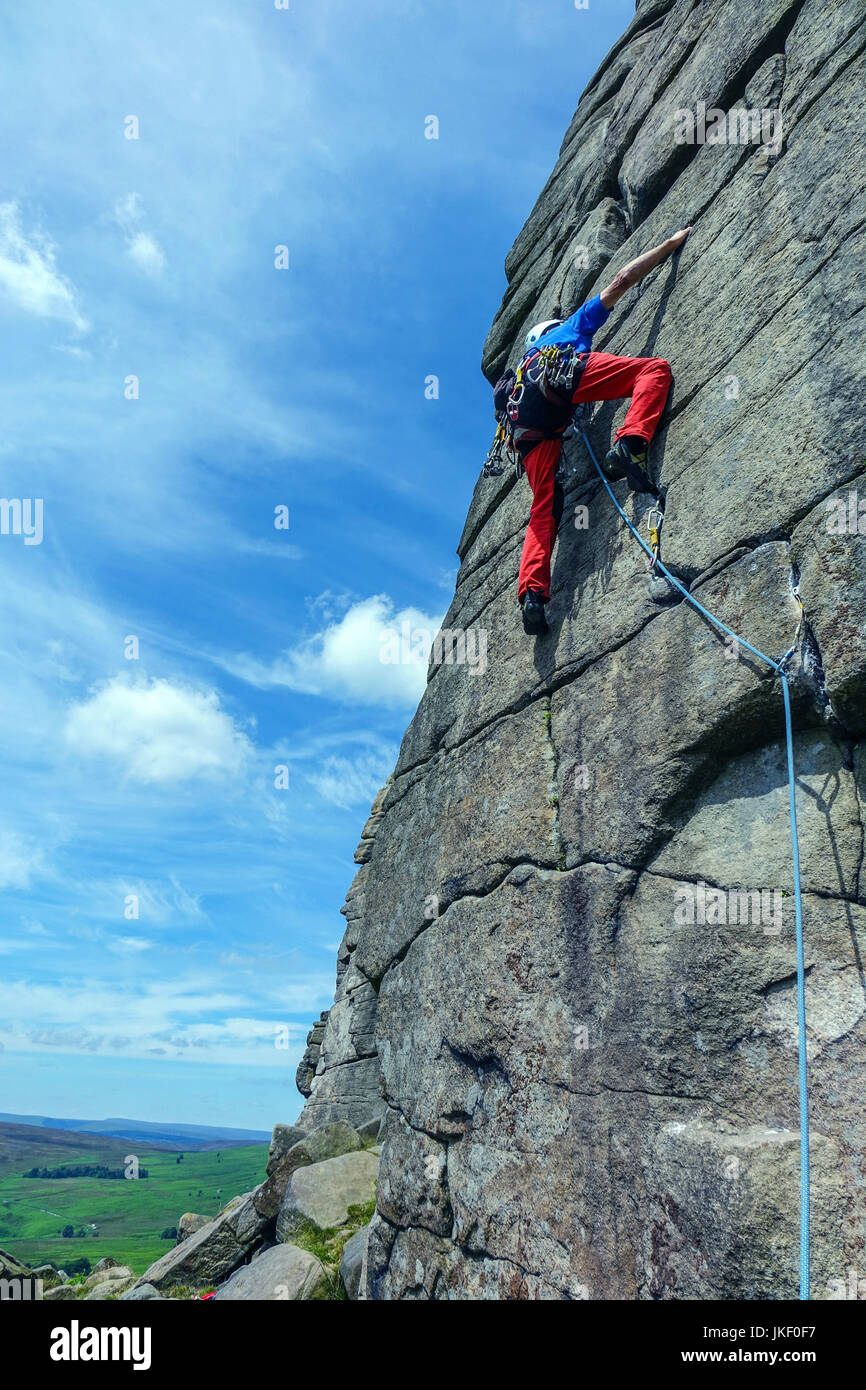 Climbers Climbing Derbyshire Rock High Resolution Stock Photography and ...