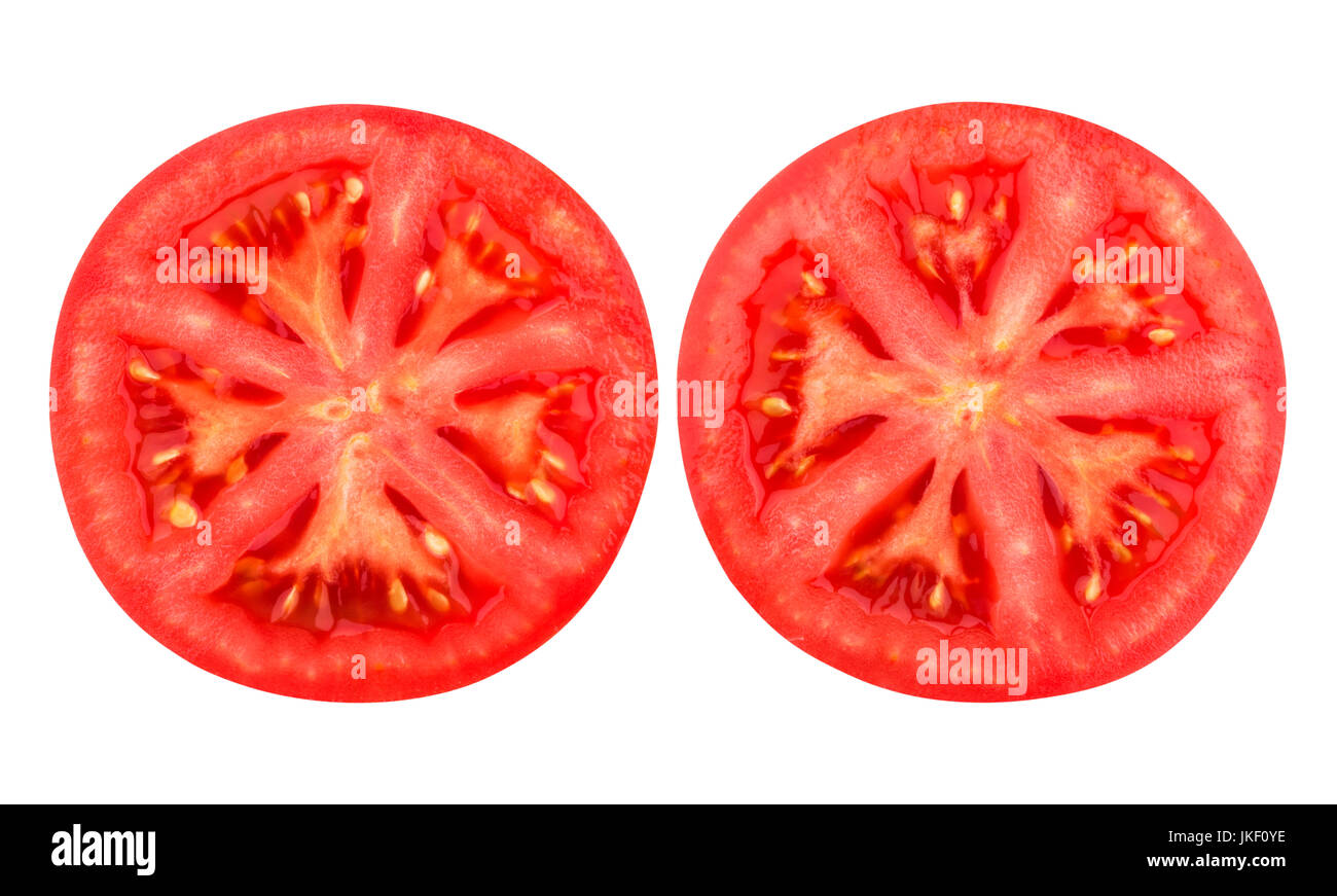 Tomato slice isolated on white background Stock Photo - Alamy