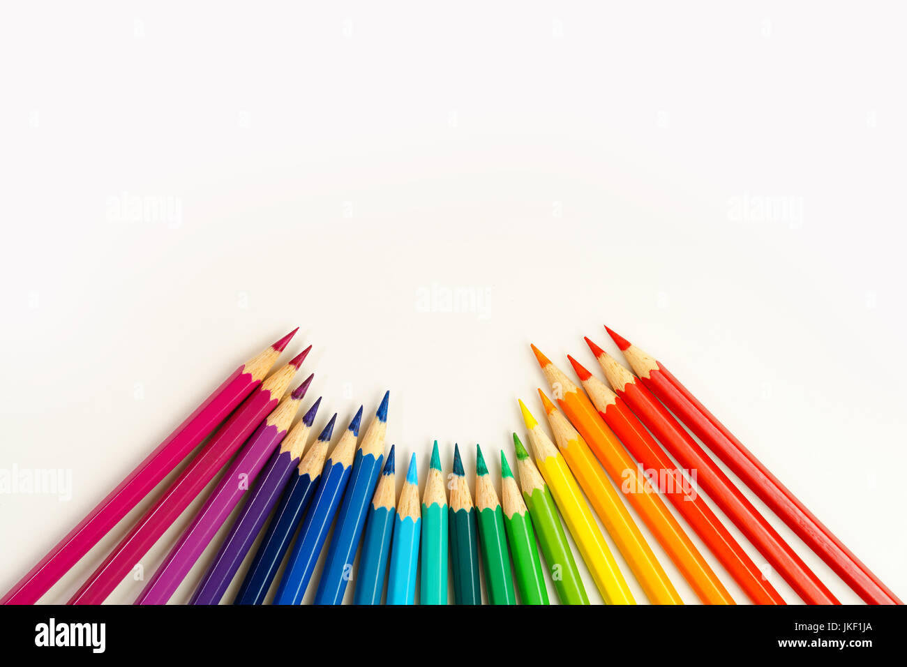 Rainbow pencils hi-res stock photography and images - Alamy