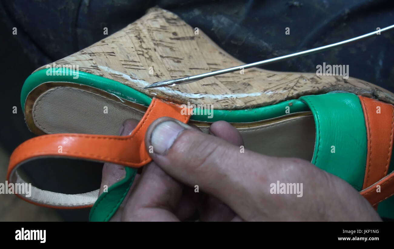 Shoemaking process hi-res stock photography and images - Alamy