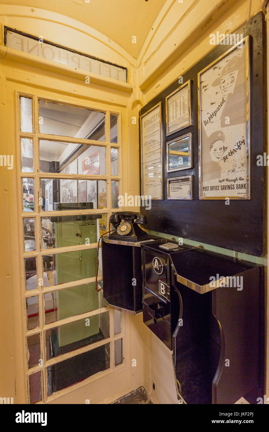 Interior of vintage telephone box hi-res stock photography and images ...