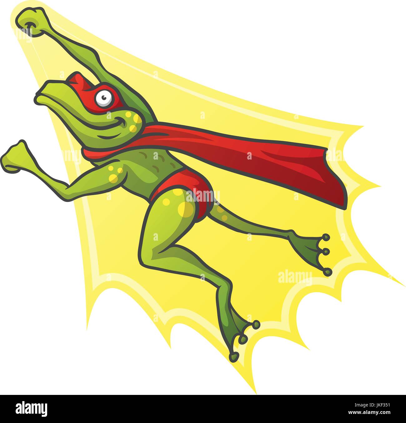 Cartoon Frog Superhero Stock Vector Image & Art - Alamy