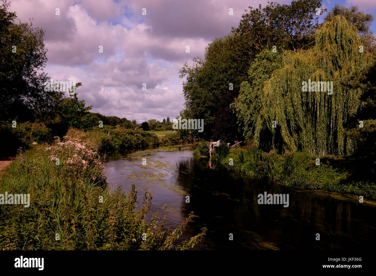 river stour in the area of fordwich small town in east kent uk july ...
