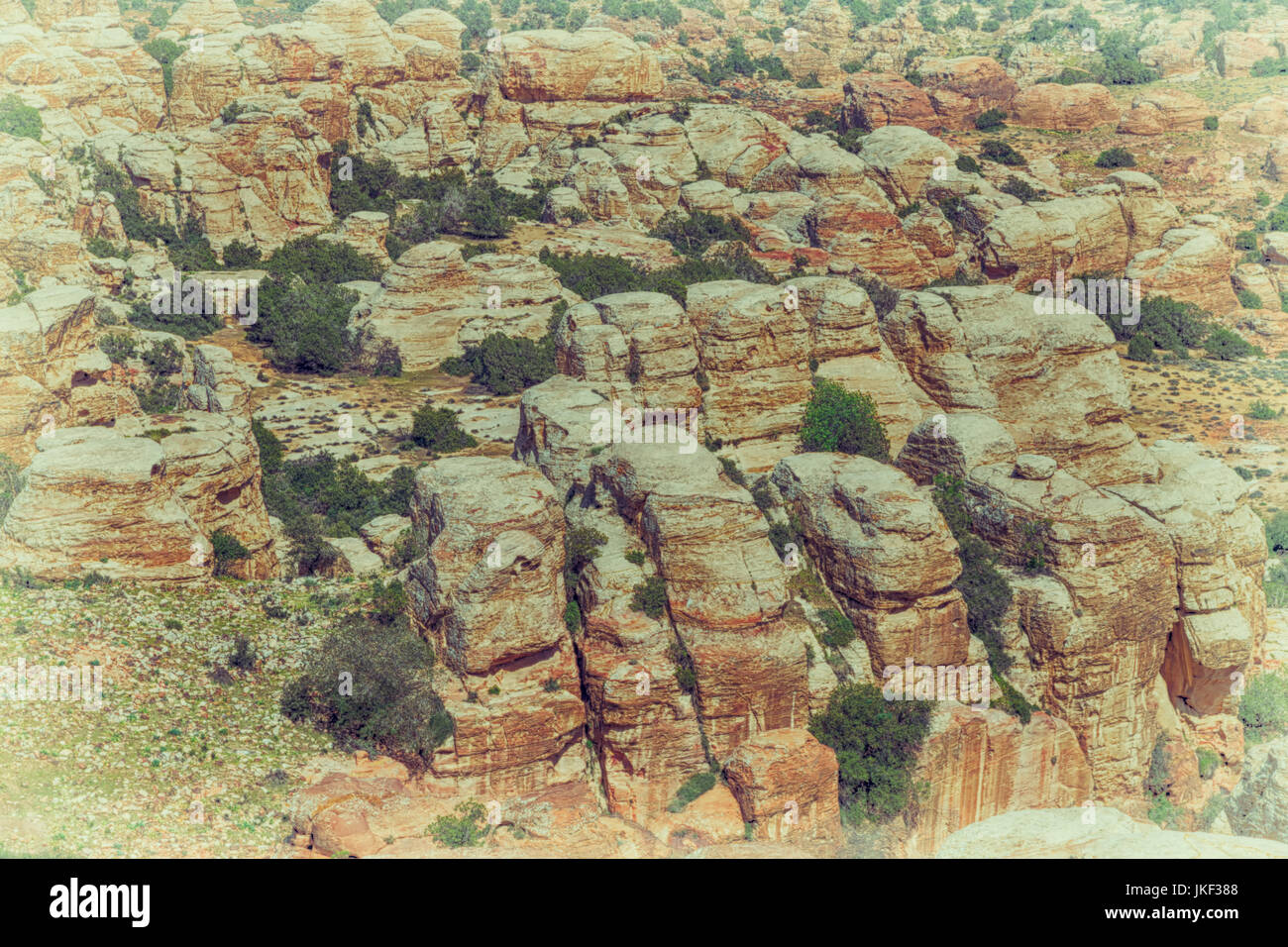 in jordan the scenic valley of dana natural reserve for walking Stock ...