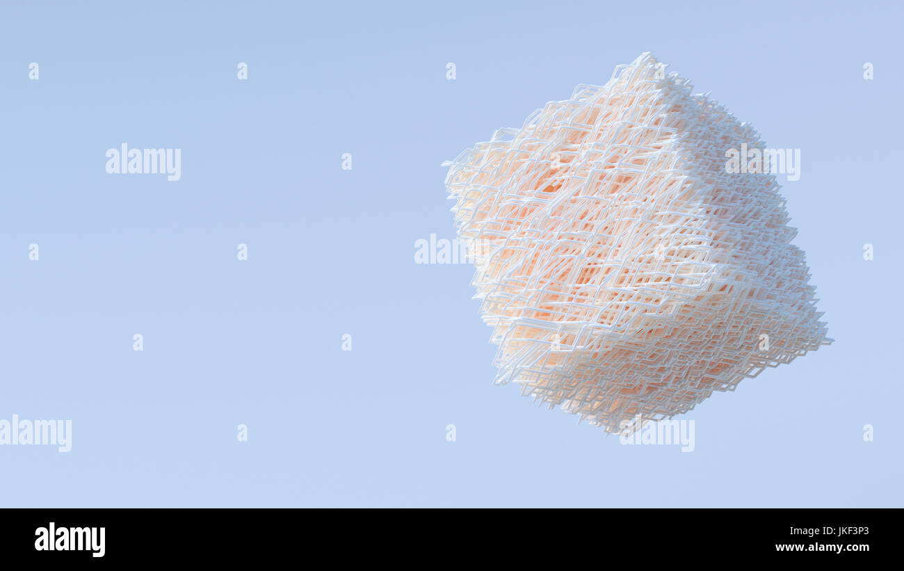 3D Rendering, Structures bundled in cube shape Stock Photo - Alamy