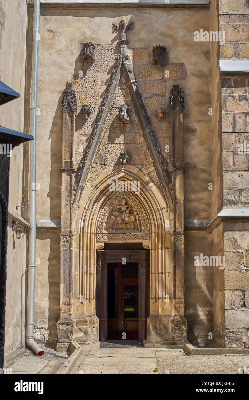 Gothic side door gothic Church of St Martin Jawor Jauer Niederschlesien ...