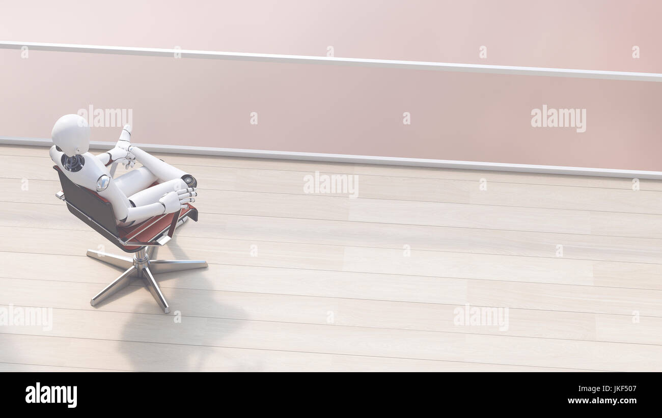 Robot sitting on chair hi-res stock photography and images - Alamy
