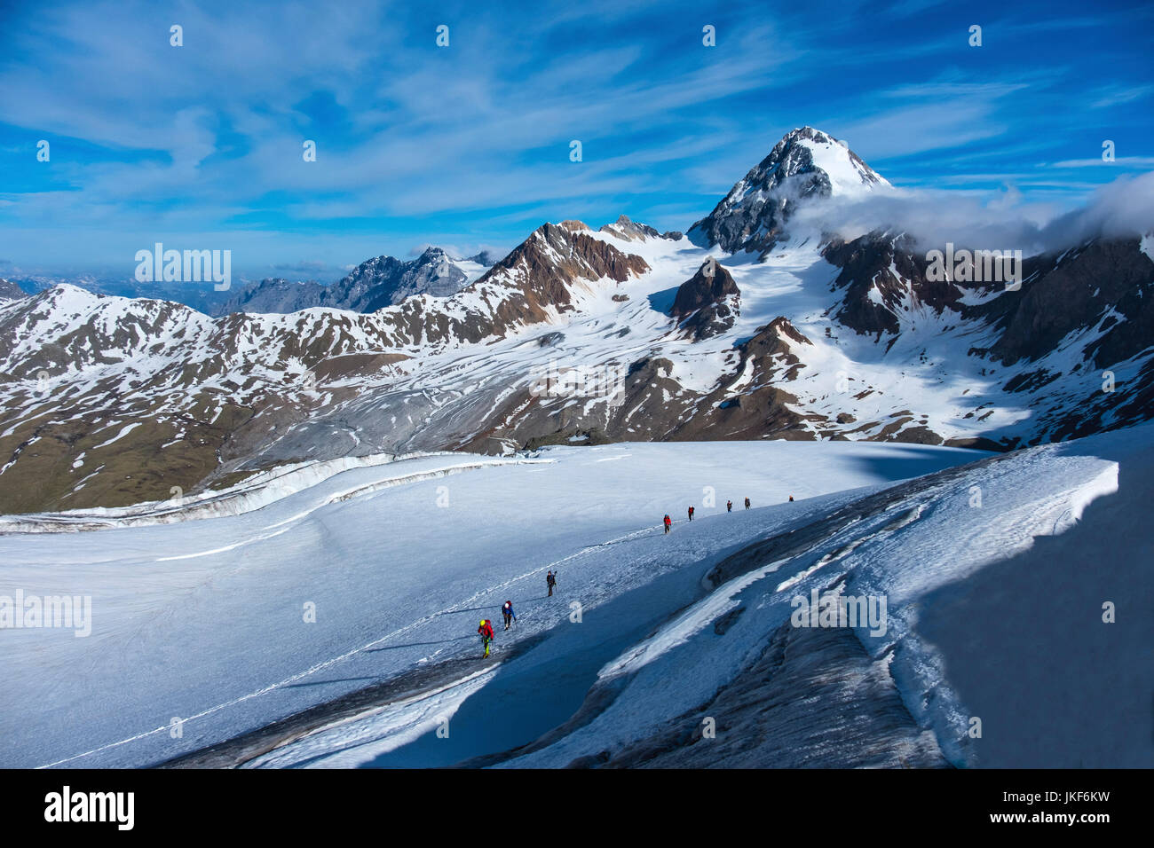 Alpinists mount gran zebru hi-res stock photography and images - Alamy