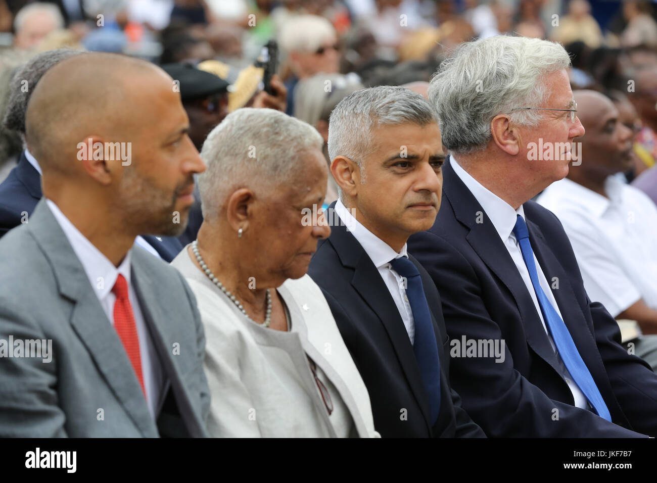 Unveiling of the African and Caribbean War Memorial Featuring: Matthew ...