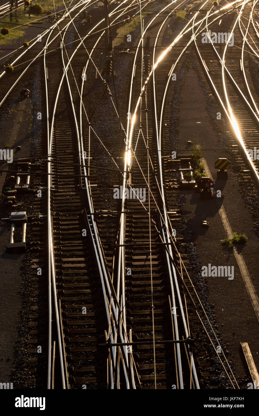 Railway tracks and junctions Stock Photo - Alamy