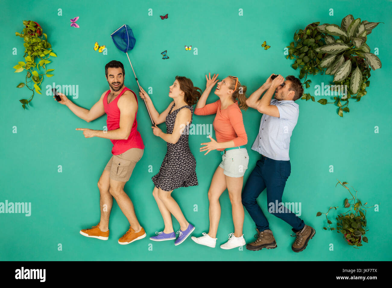 Group adventure jungle hi-res stock photography and images - Alamy