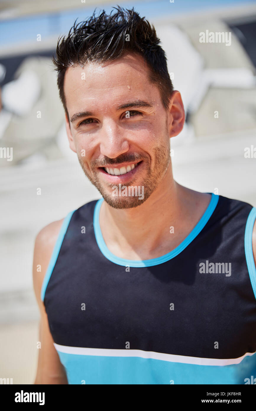 Portrait of confident fit man outdoors Stock Photo - Alamy