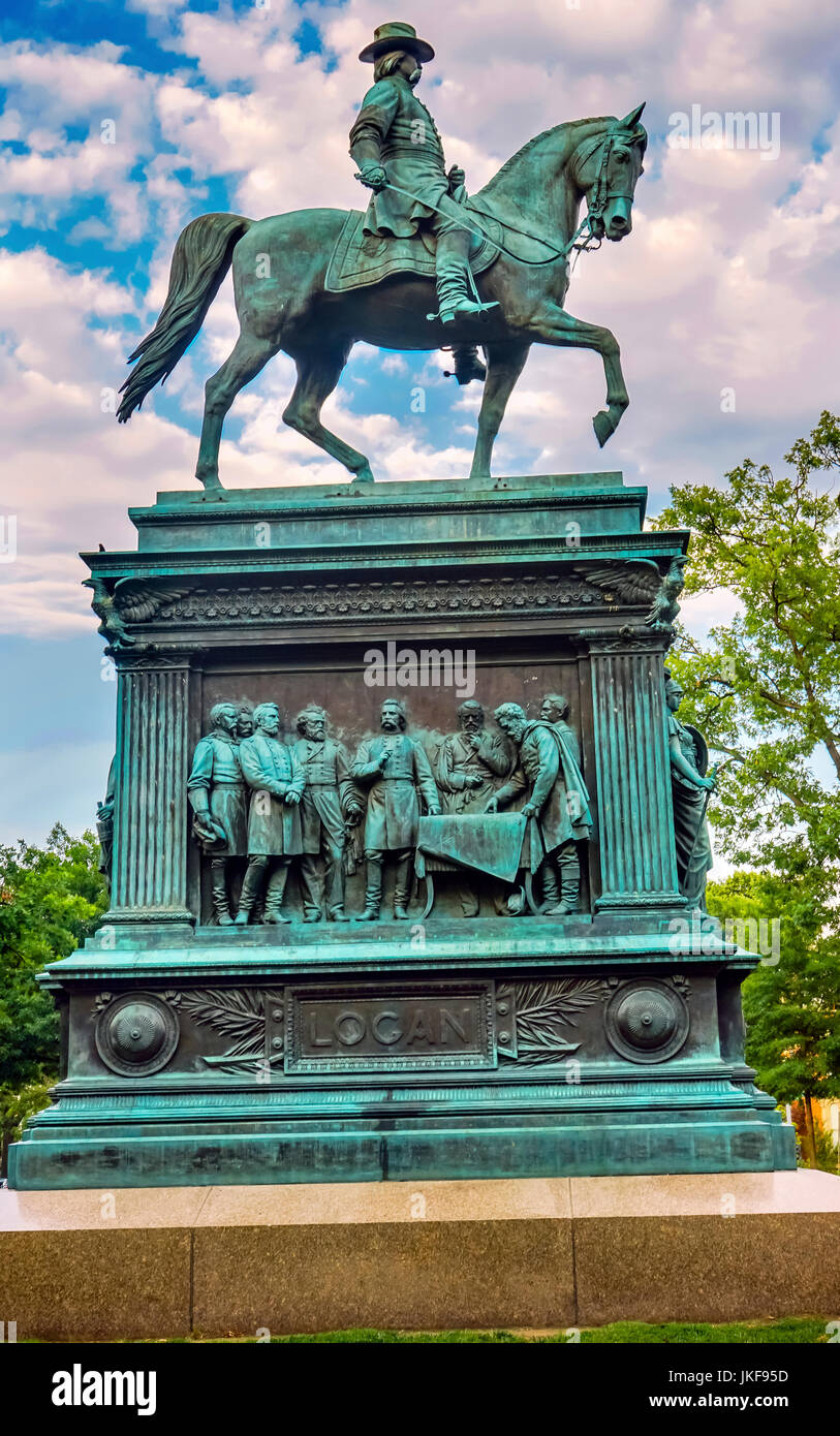 General John Logan Memorial Civil War Statue Logan Circle Washington DC ...