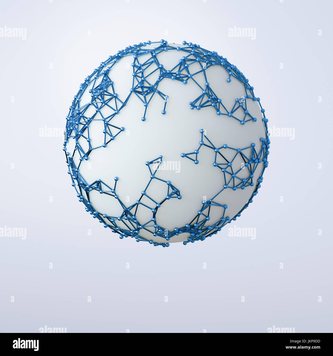 Spheres and grid on spherical surface, 3d rendering Stock Photo - Alamy