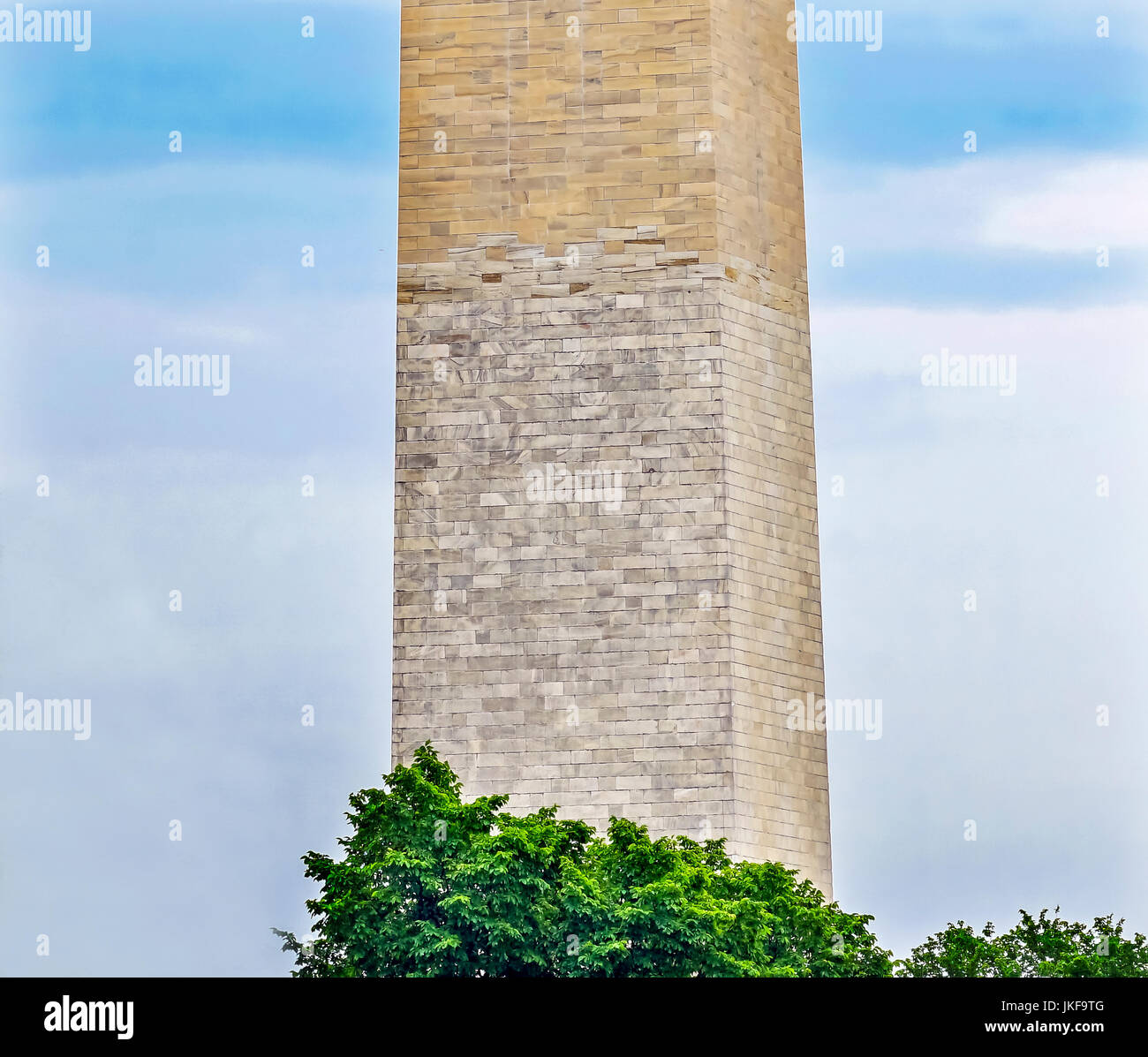 Washington Monument Brick Change Civil War Washington DC. Indicates ...