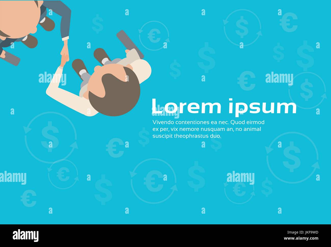 Business handshake top view Stock Vector Images - Alamy