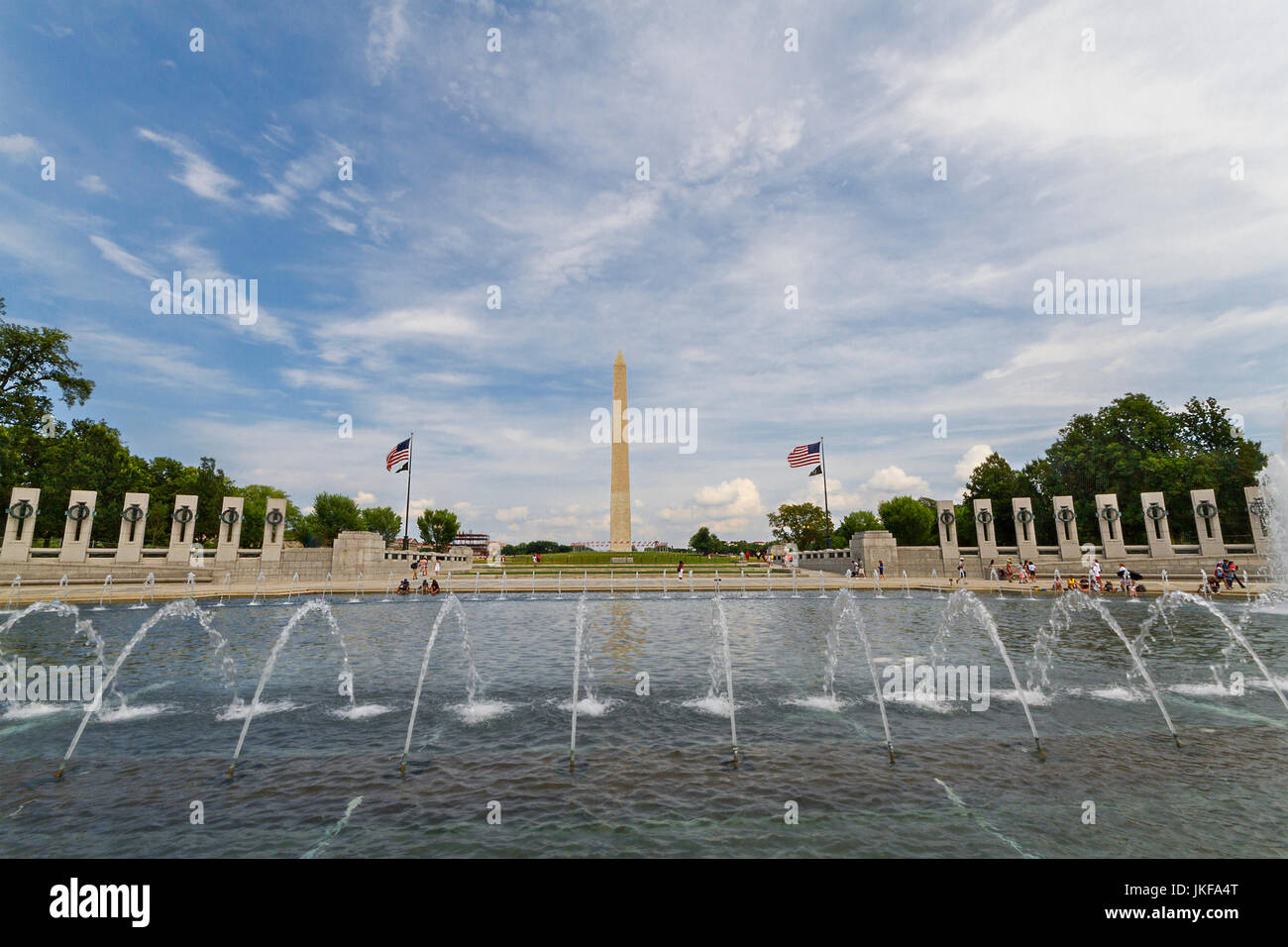 Washington dc american flag washington monument hi-res stock ...