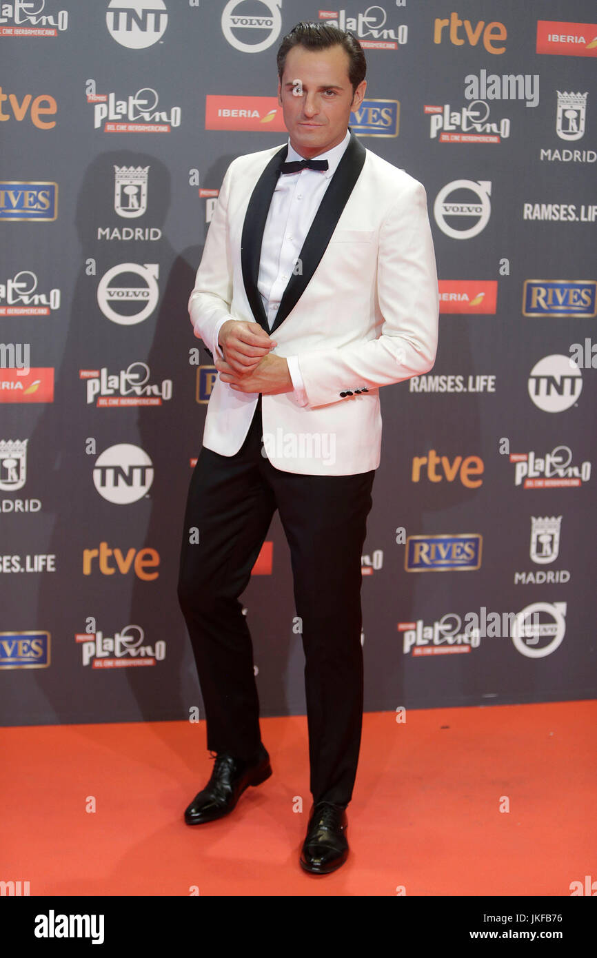 Actor Asier Etxeandia during photocall the Platino Awards 2017 in ...