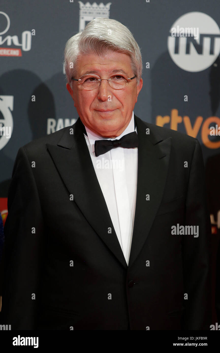 Enrique Cerezo during photocall the Platino Awards 2017 in Madrid on ...