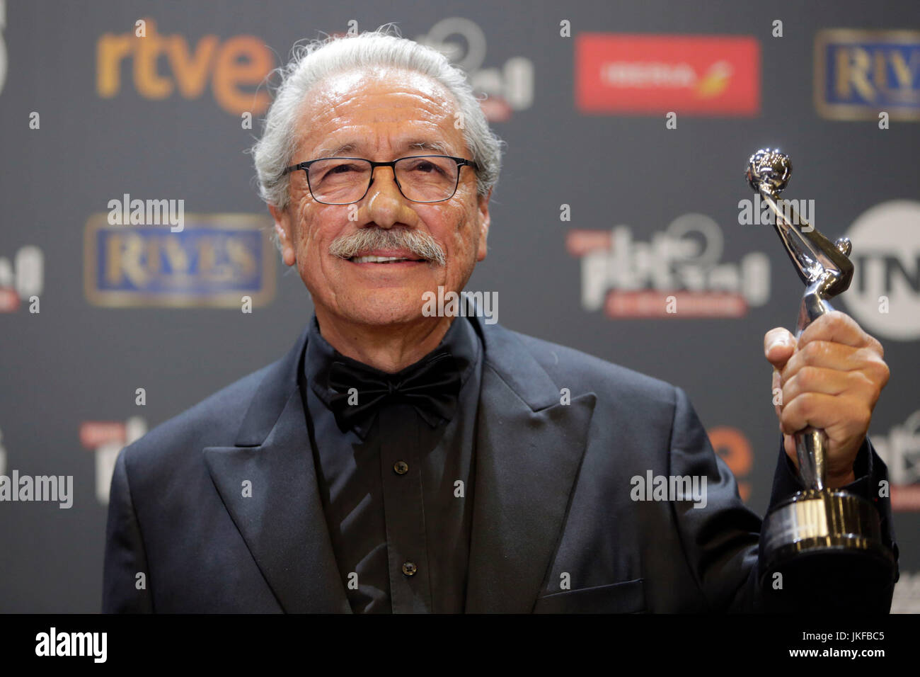 Actor Edward James Olmos during photocall the Platino Awards 2017 in ...
