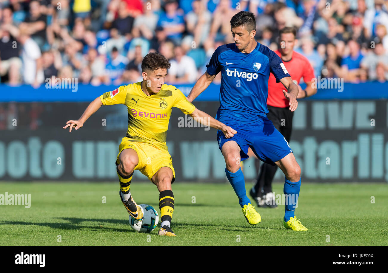 Bochum, Germany. 22nd July, 2017. Dortmund's Emre Mor and Bochum's ...