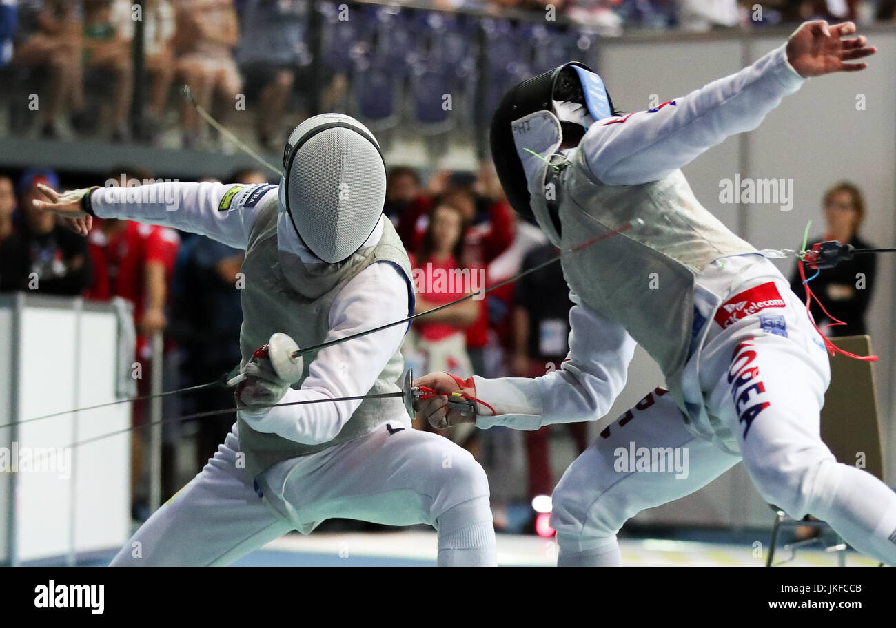 Leipzig, Germany. 23rd July, 2017. The German foil fencer Benjamin ...