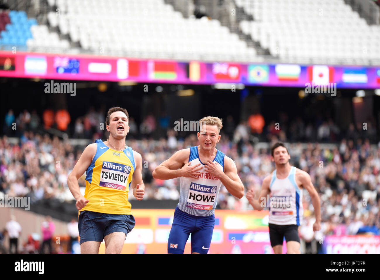 Jordan Howe wins silver in the 100m T35 behind Ihor Tsvietov at the ...