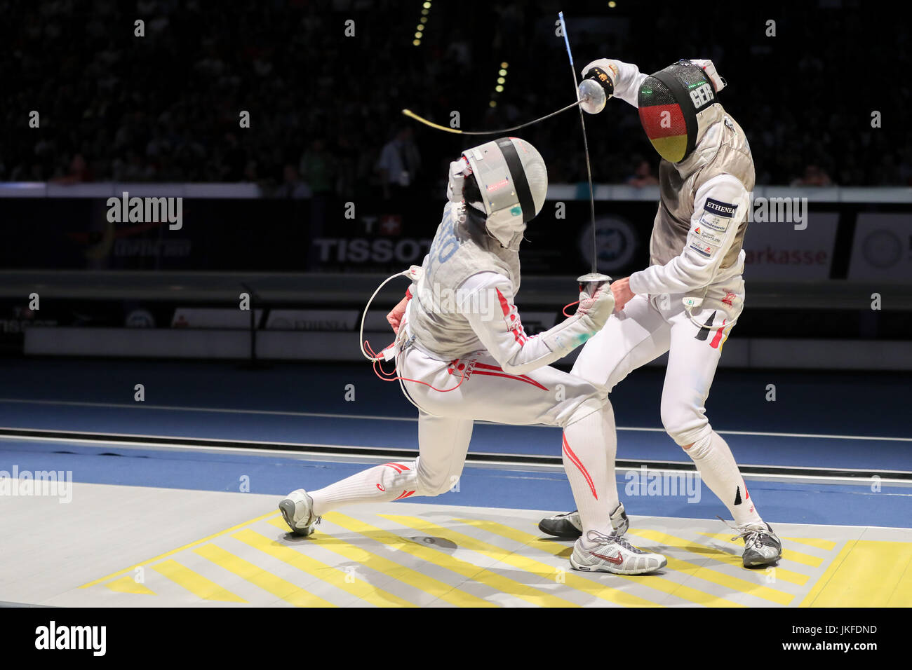 Leipzig, Germany. 23rd July, 2017. German foil fencer Peter Joppich ...
