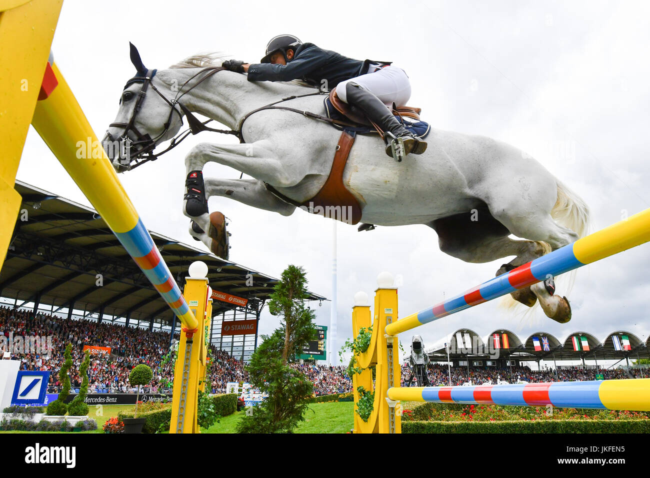Aachen, Germany. 23rd July, 2017. The Belgian show jumper Gregory ...