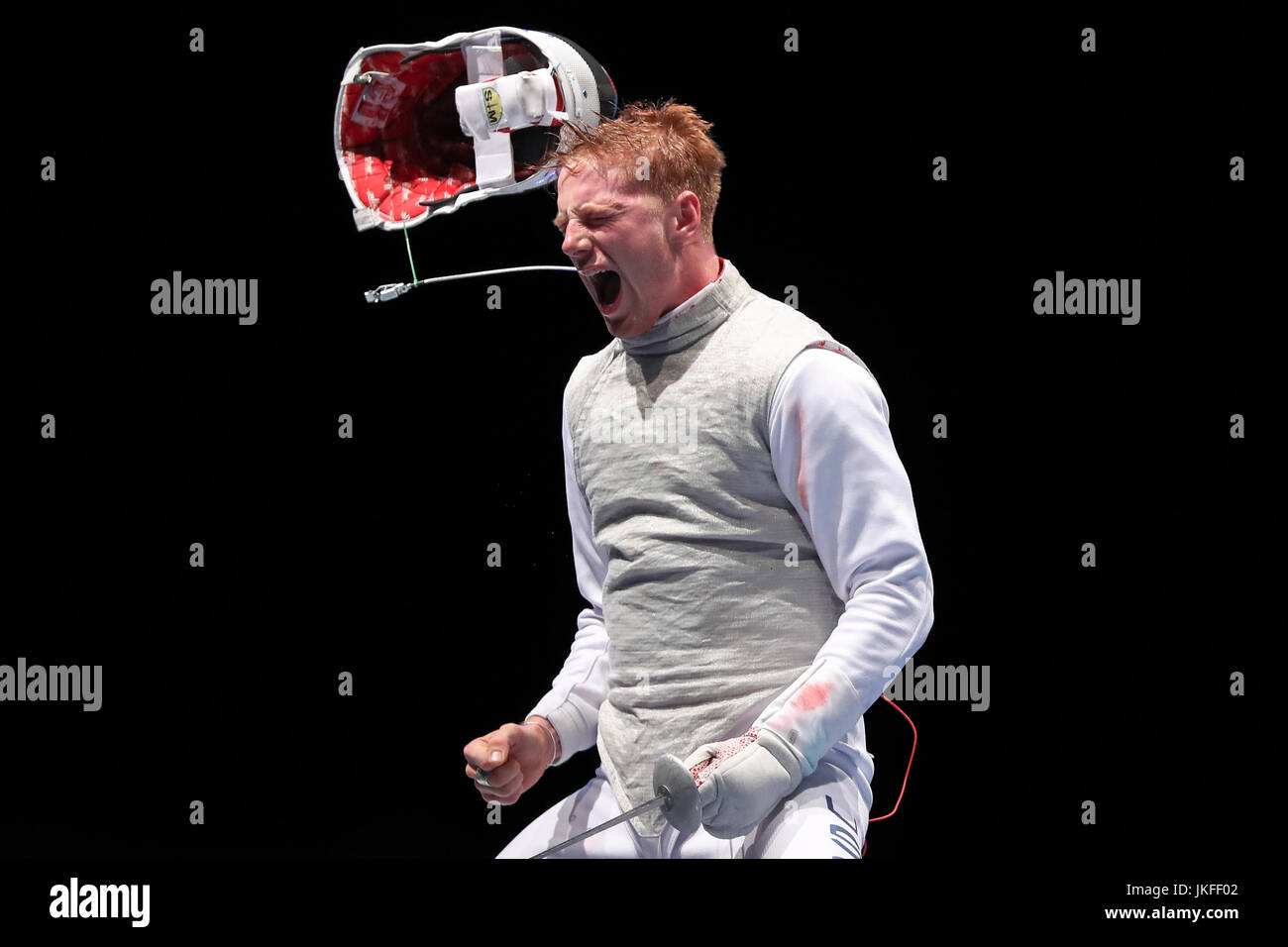 Leipzig, Germany. 23rd July, 2017. American foil fencer Race Imboden ...