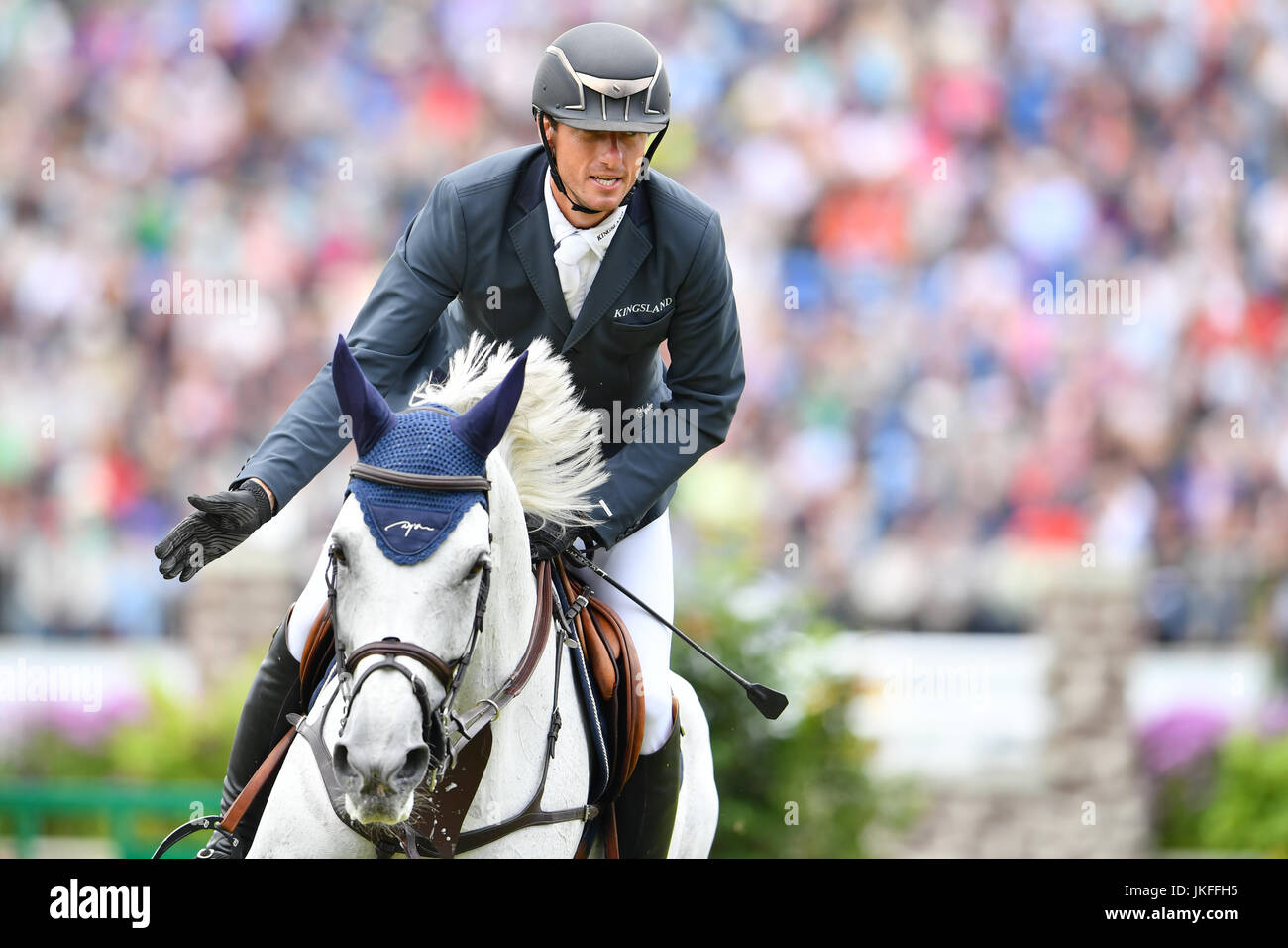 Belgian show jumper Gregory Wathelet on his horse Coree during the CHIO ...