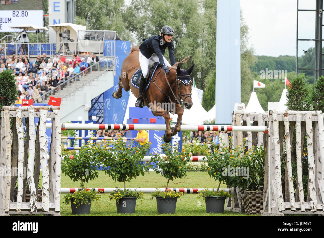 Aachen, Germany. 23rd July, 2017. Showjumper Simone Blum on horse DSP ...