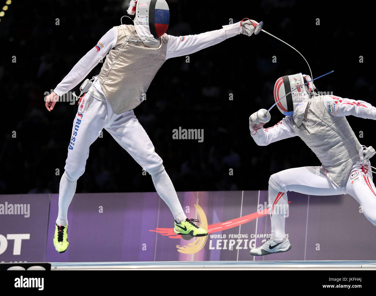 Leipzig, Germany. 23rd July, 2017. Russian foil fencer Dmiitri ...