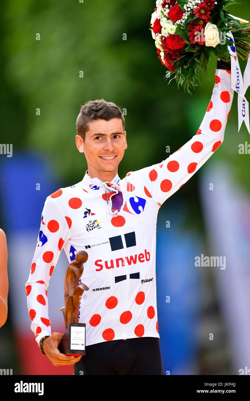 Paris, France. 23rd July, 2017. ; BARGUIL Warren of Team Sunweb ...