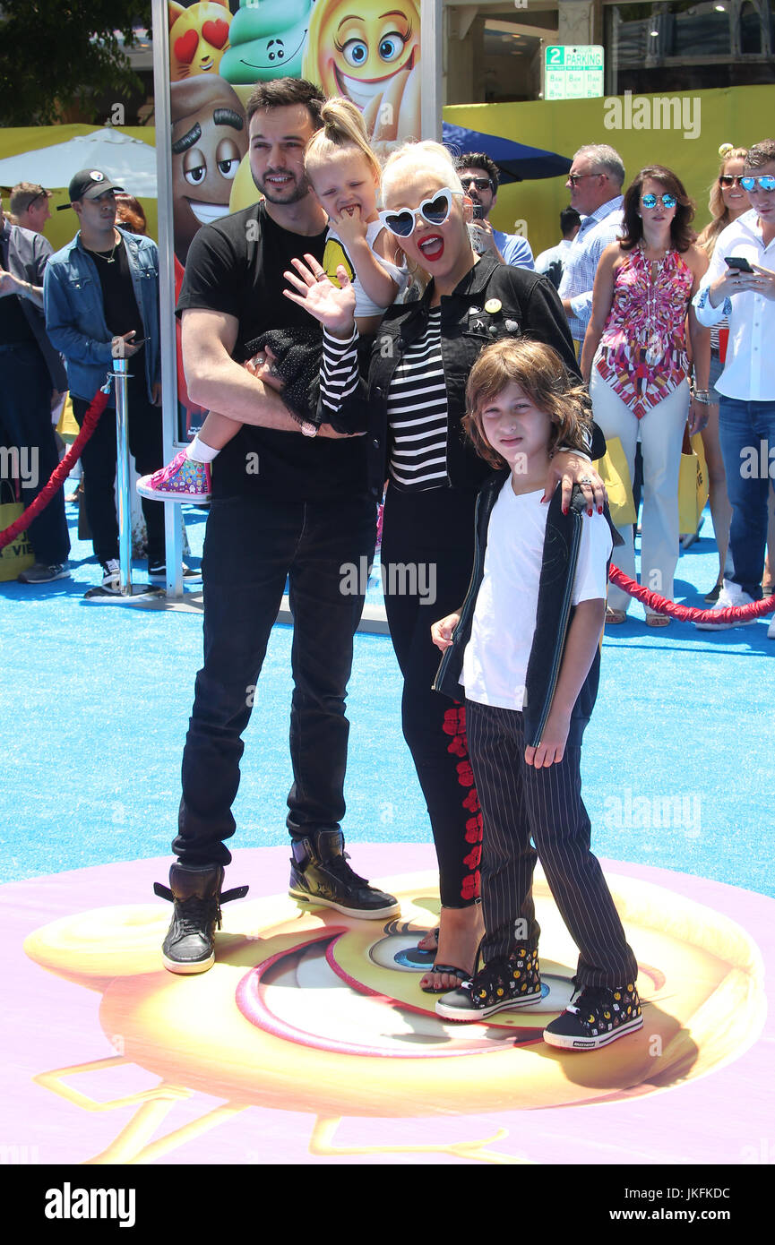 Los Angeles, USA. 23rd July, 2017. Christina Aguilera, Matt Rutler ...