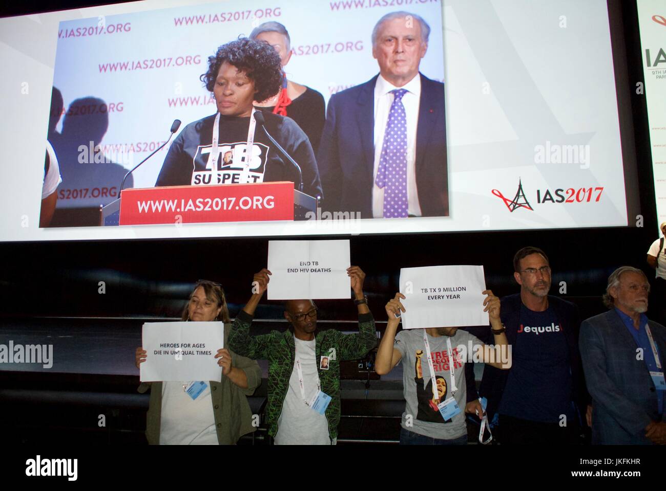 Paris, France, IAS, Group French AIDS HIV Activists Protesting at ...