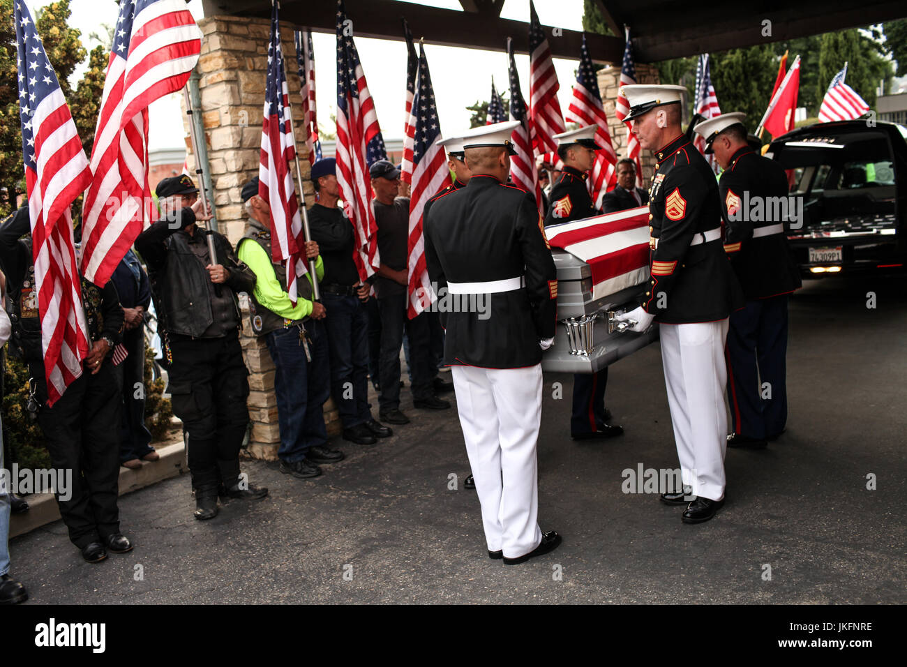 Ventura, California, USA. 23rd July, 2017. Marines carry the body of ...