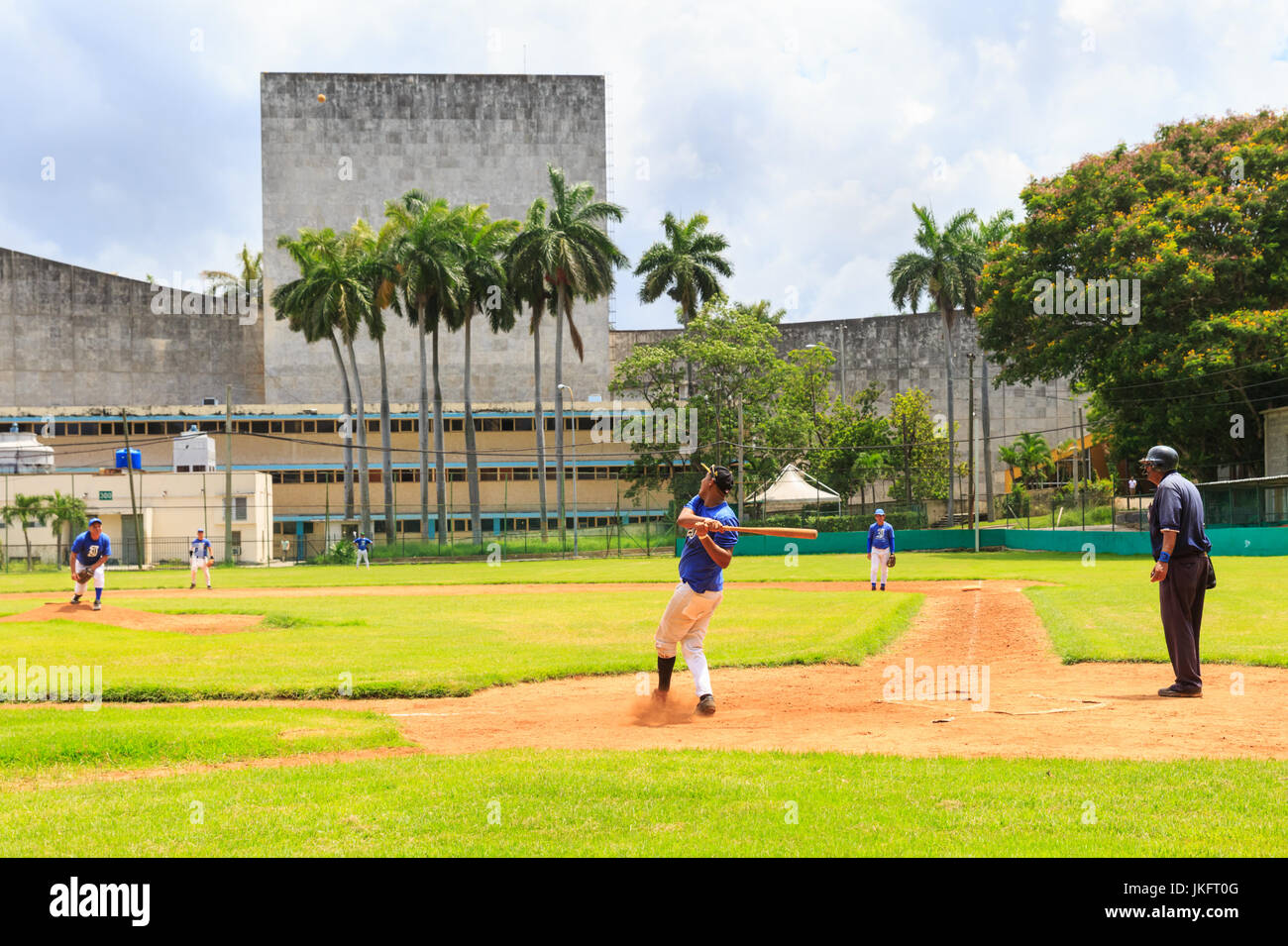 Players from Cuban baseball league team Havana Industriales during ...