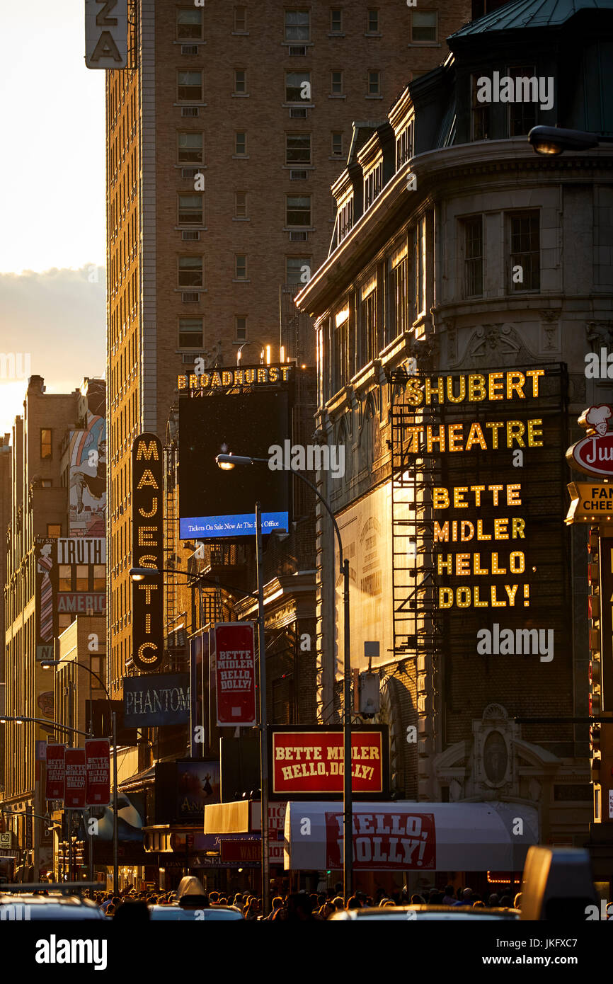 New York City, Manhattan, theatre district of Broadway Stock Photo - Alamy
