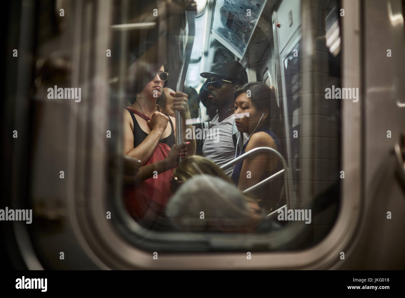 New York City, Manhattan, United States, a busy carriage through the ...