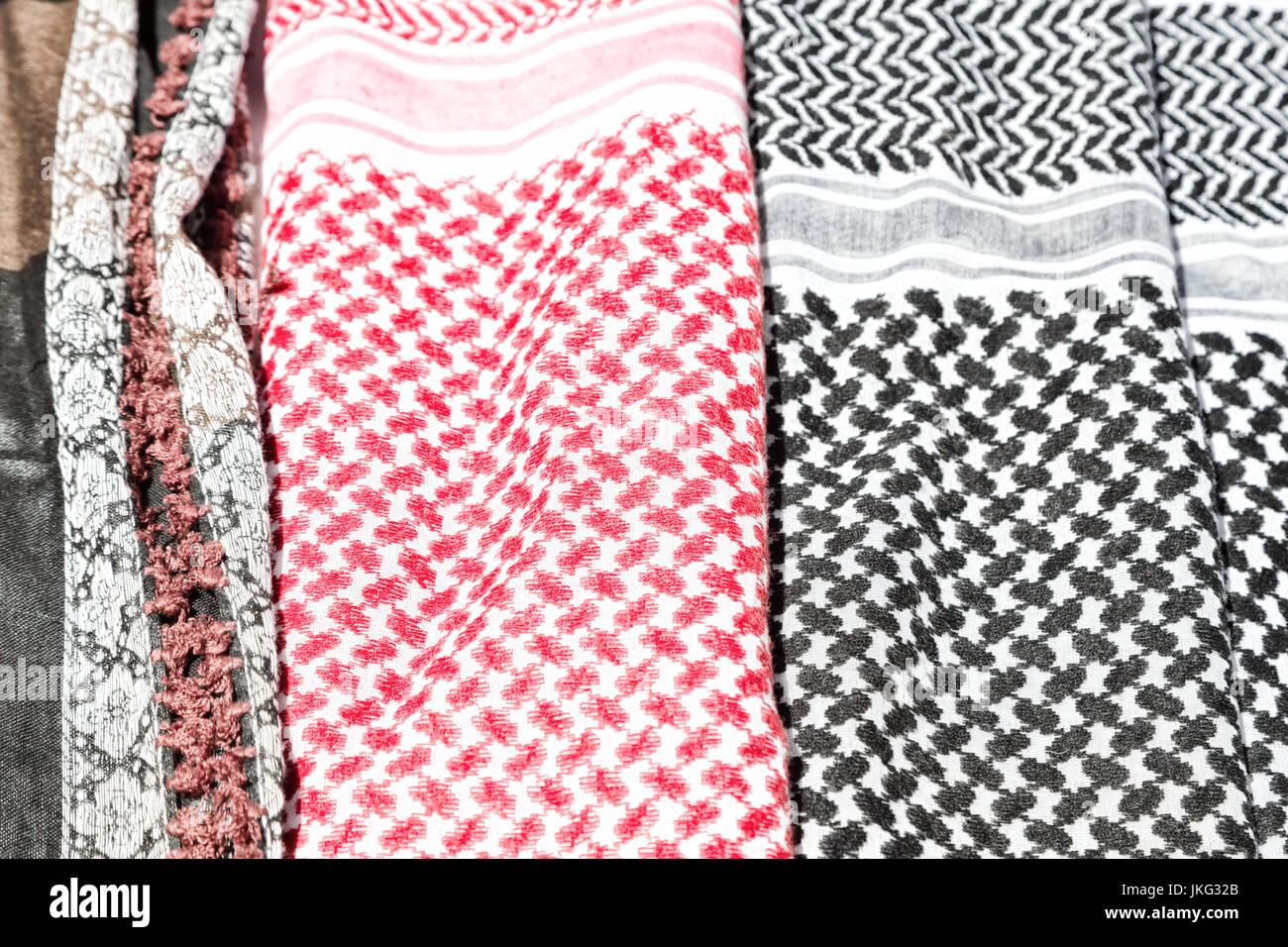 the texture of the cotton traditional symbolic arabian scarf like ...