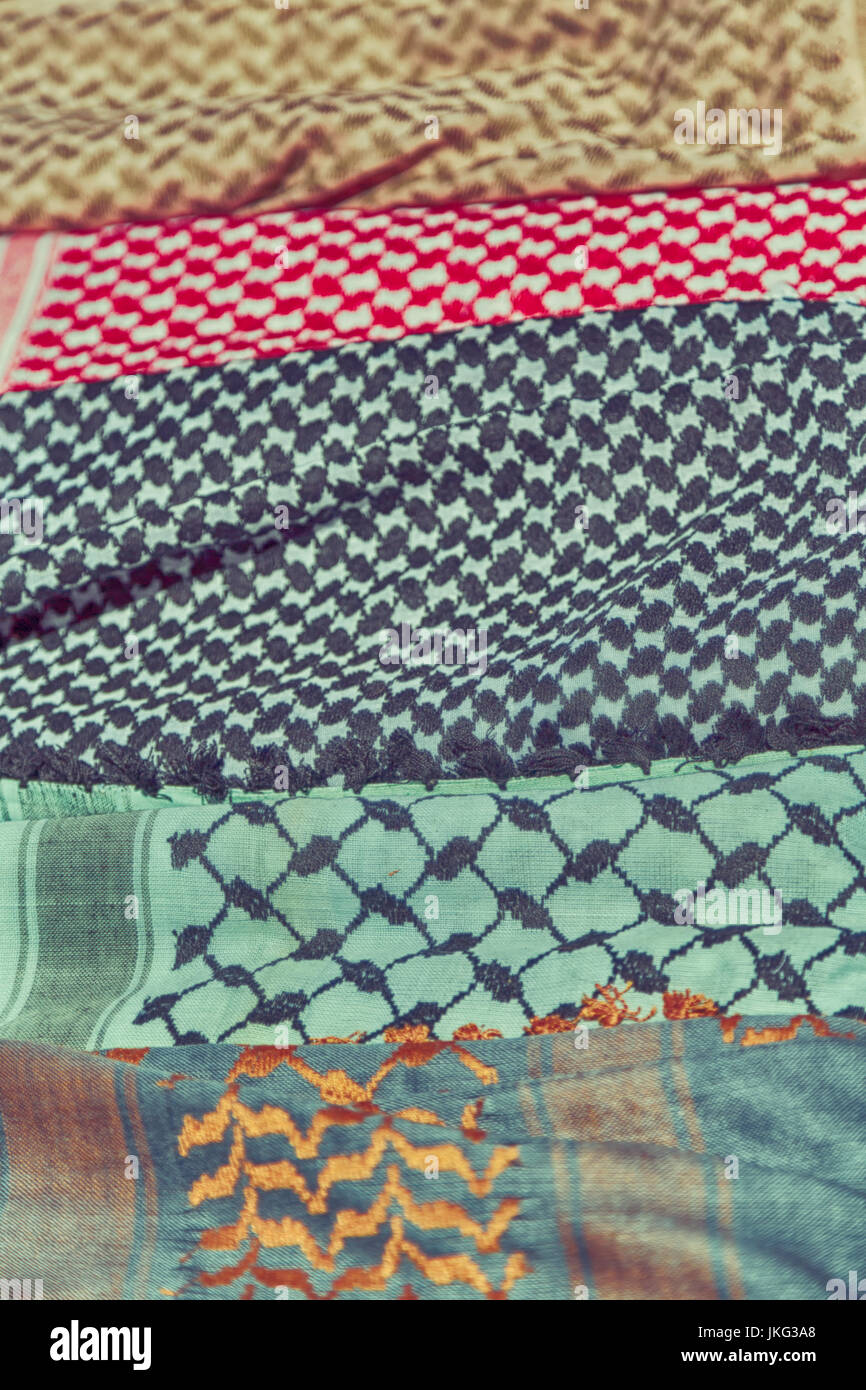 the texture of the cotton traditional symbolic arabian scarf like ...