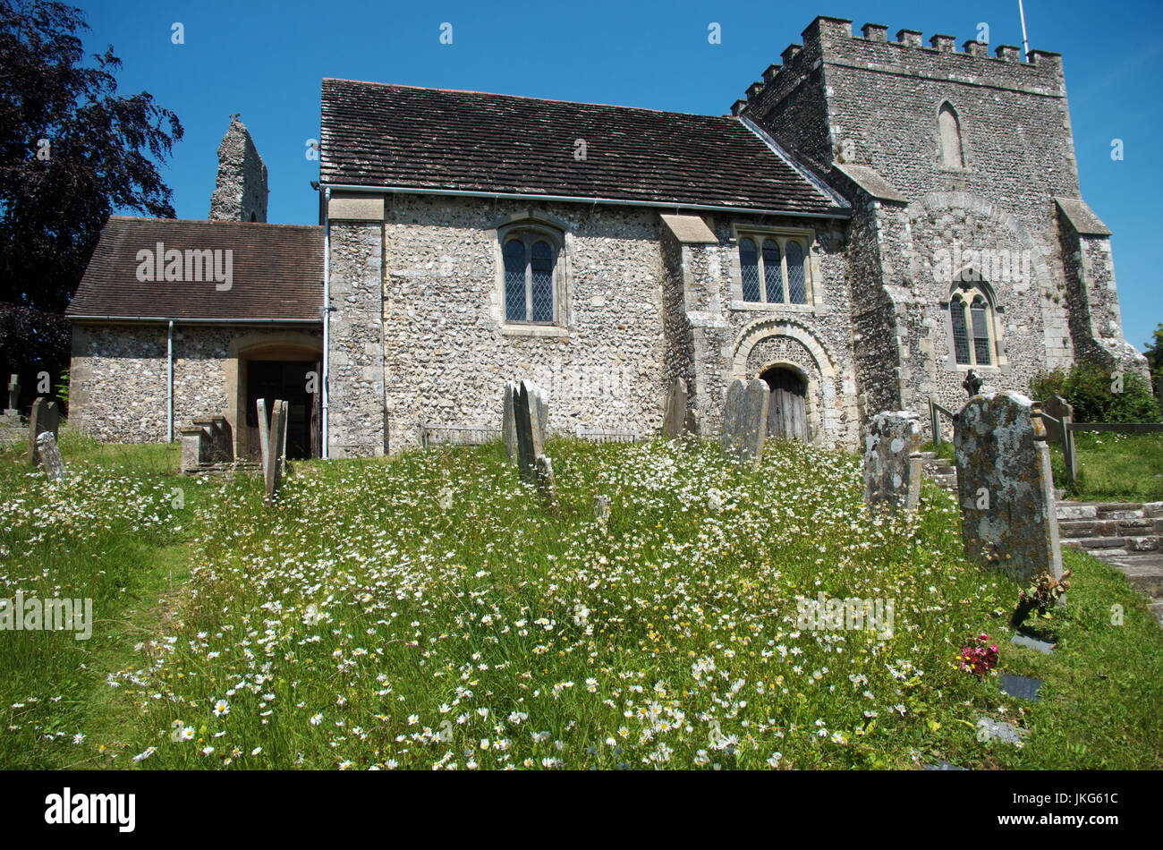 Bramber Village, Saint Nicholas Church, Norman, Sussex, England Stock ...