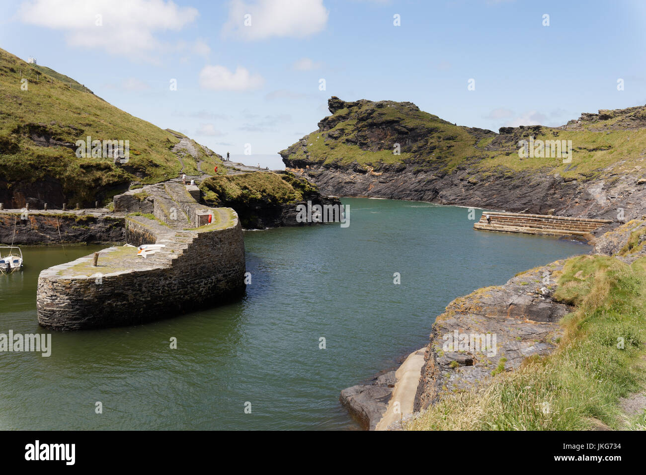One of a number of views of the harbour at Boscastle, on the north ...
