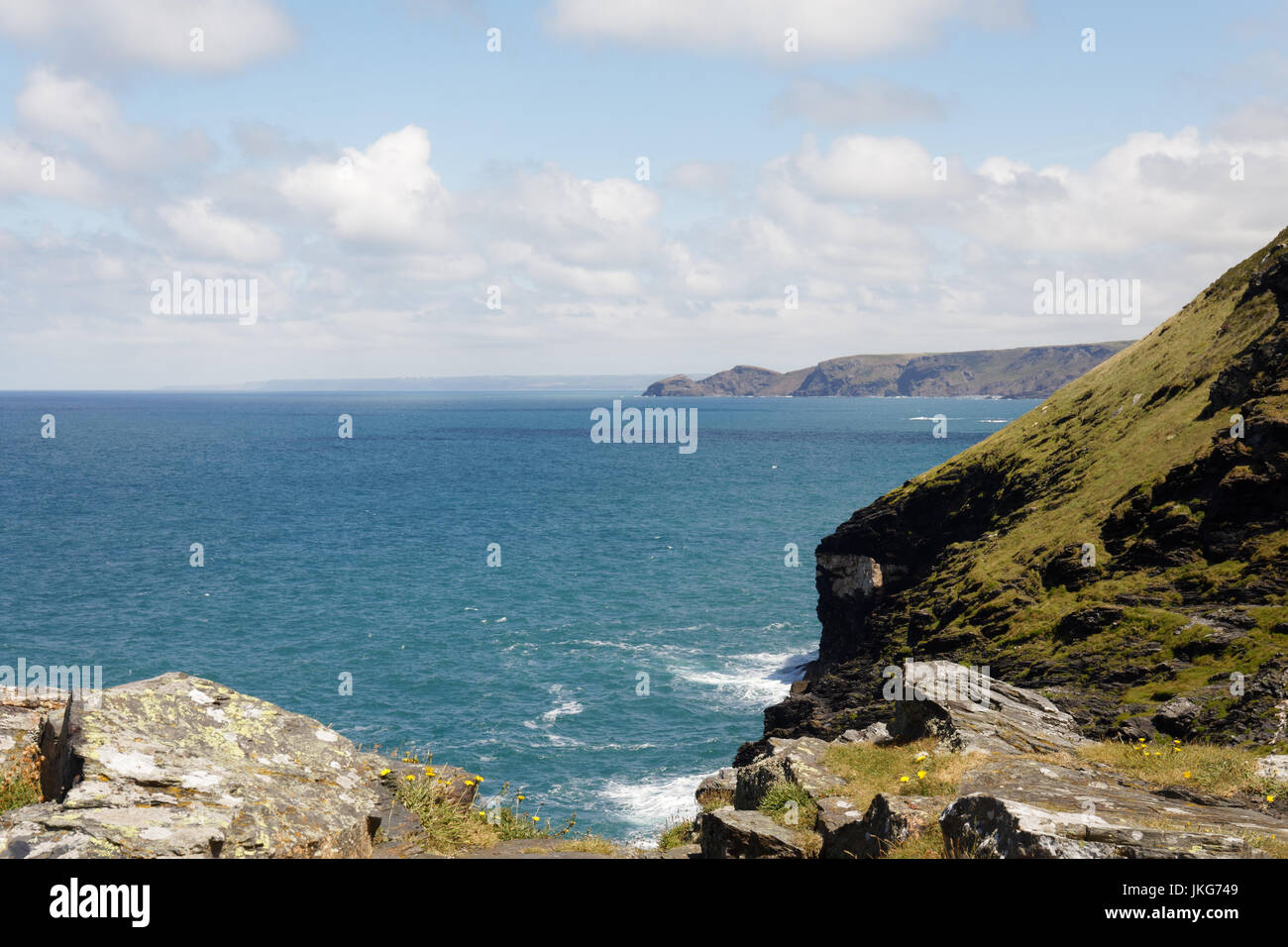 One of a number of views of the harbour at Boscastle, on the north ...