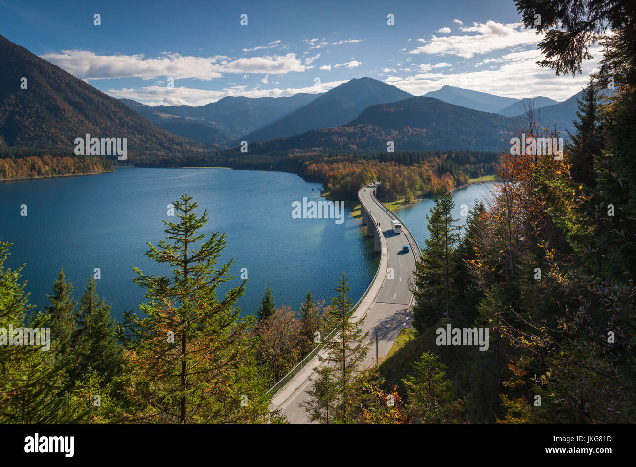Bridge over lake sylvenstein hi-res stock photography and images - Alamy
