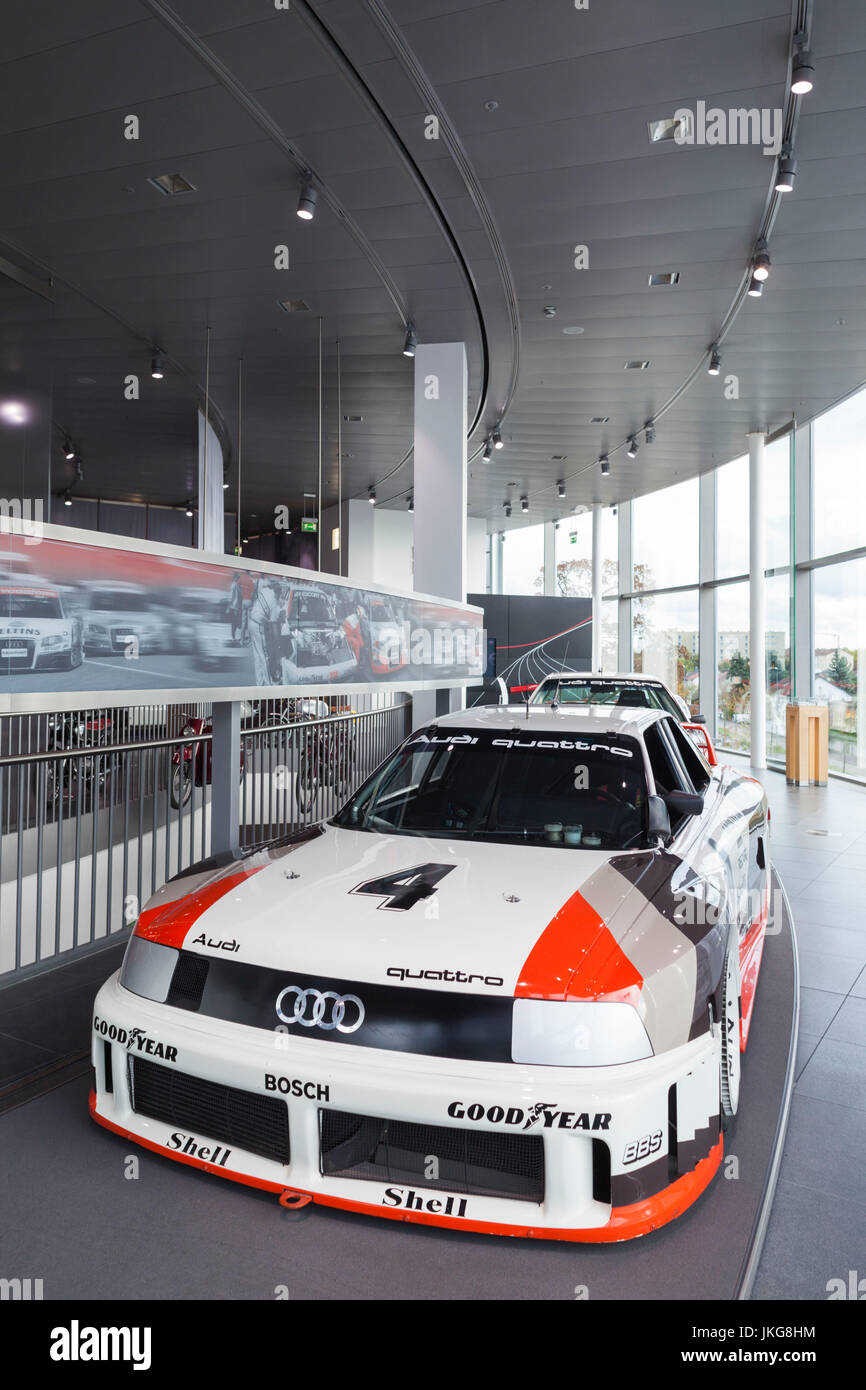Germany, Bavaria, Ingolstadt, Audi car company museum, interior ...