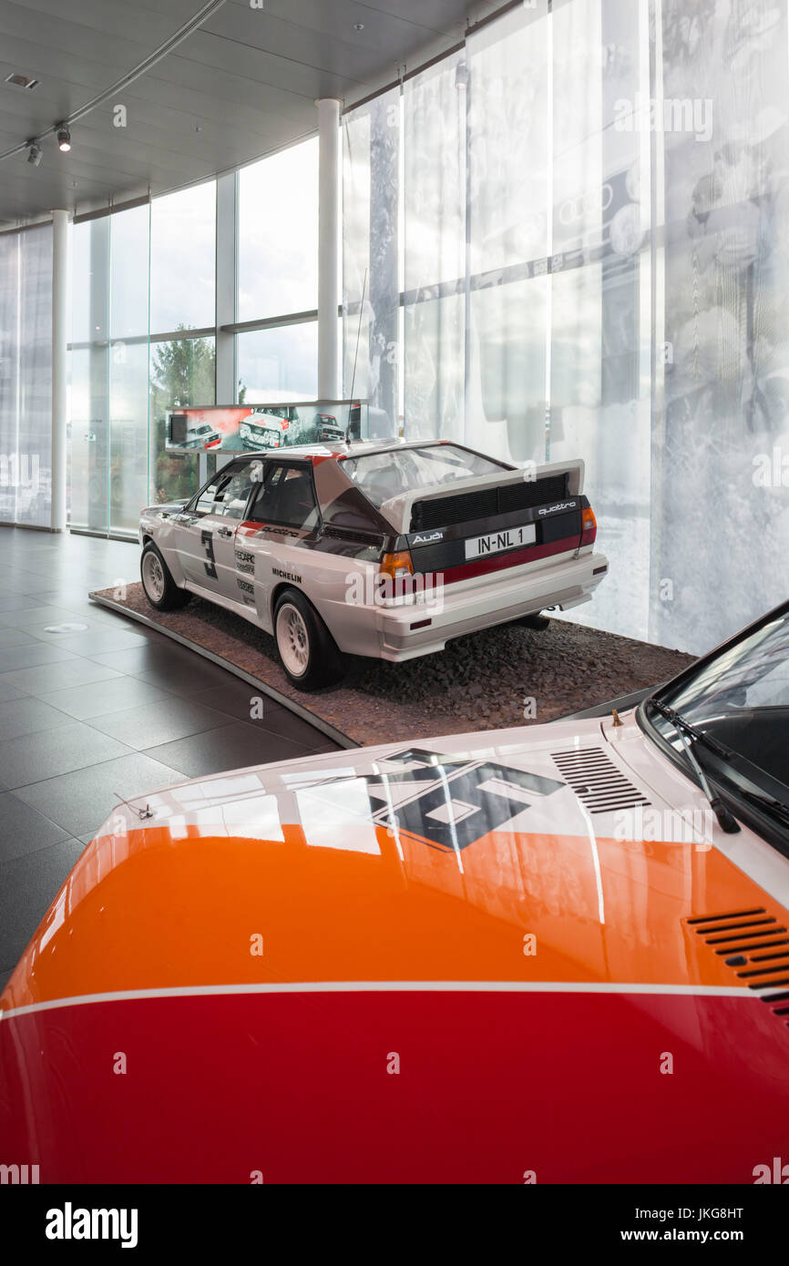 Germany, Bavaria, Ingolstadt, Audi car company museum, interior ...