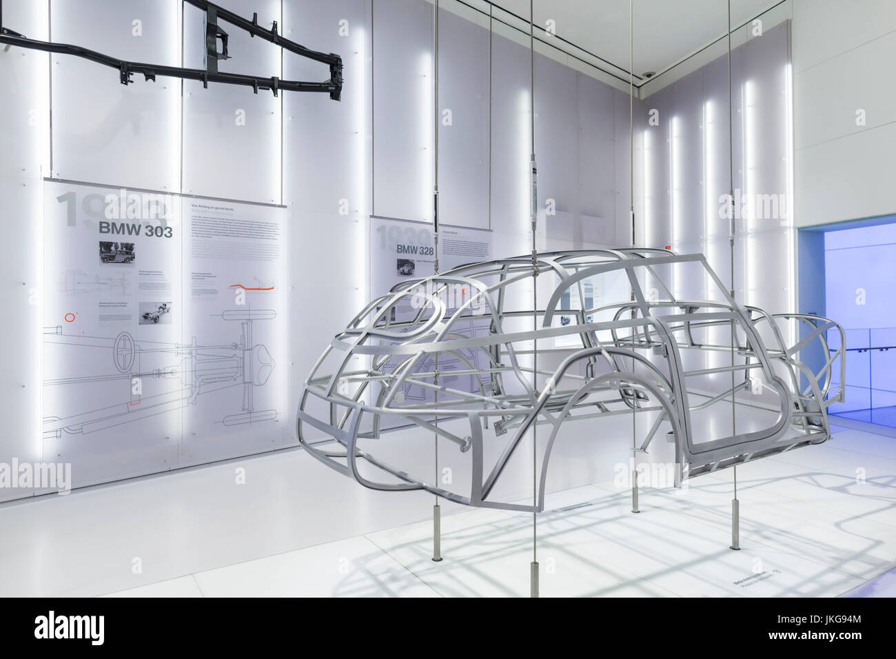 Germany, Bavaria, Munich, BMW Museum, display of early lightweight ...