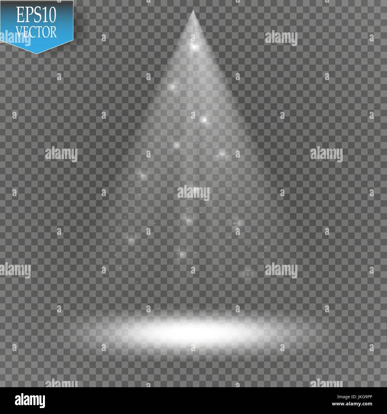Vector spotlight on transparent background.Light effect. Magic concept ...